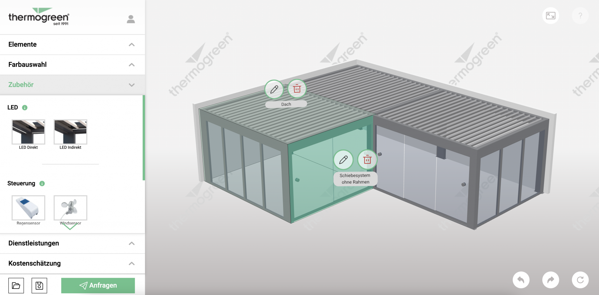 CASE STUDY: Thermogreen Glass Roof Terrace Configurator - 3D Product Configurator - Simplio3D ...