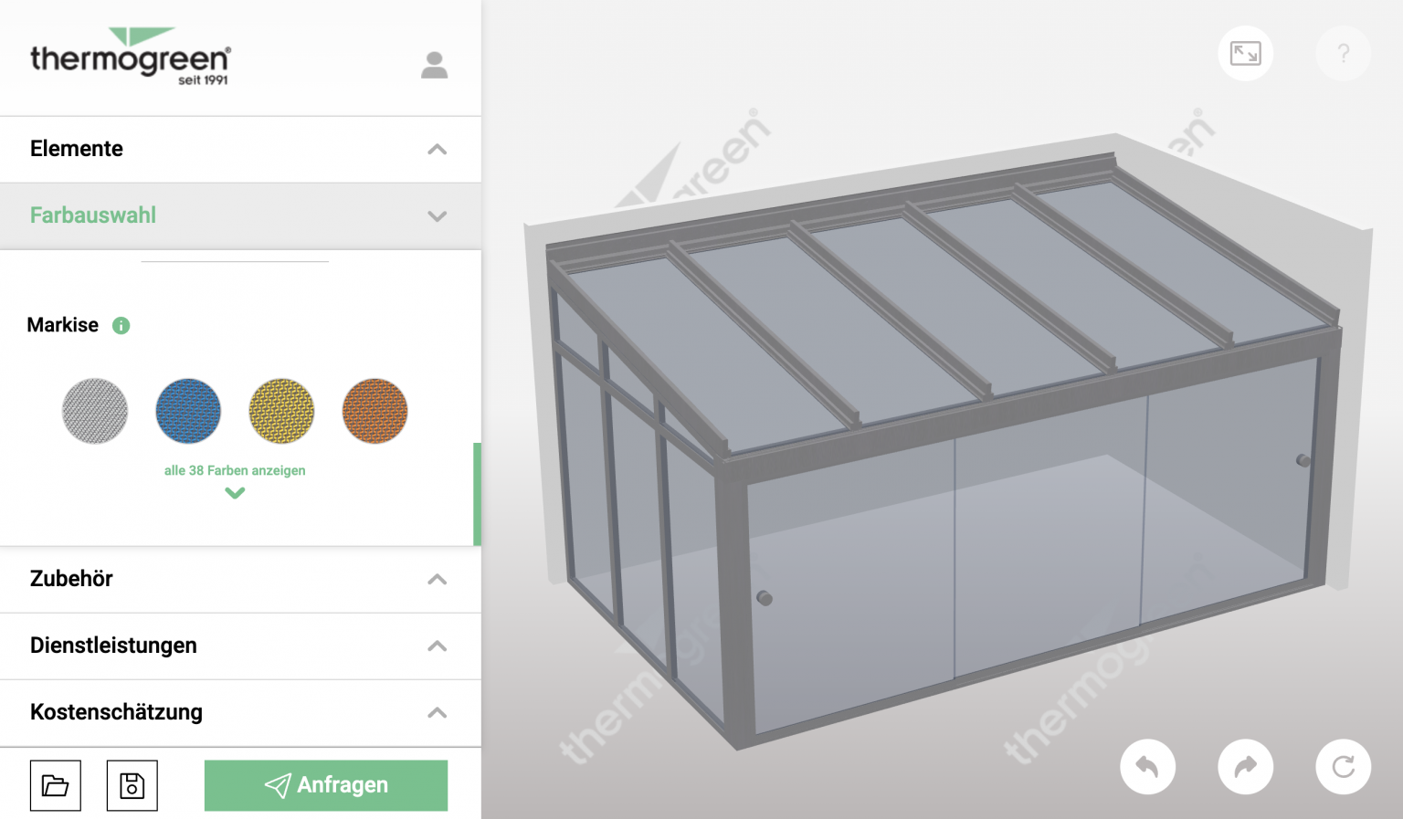 CASE STUDY: Thermogreen Glass Roof Terrace Configurator - 3D Product Configurator - Simplio3D ...