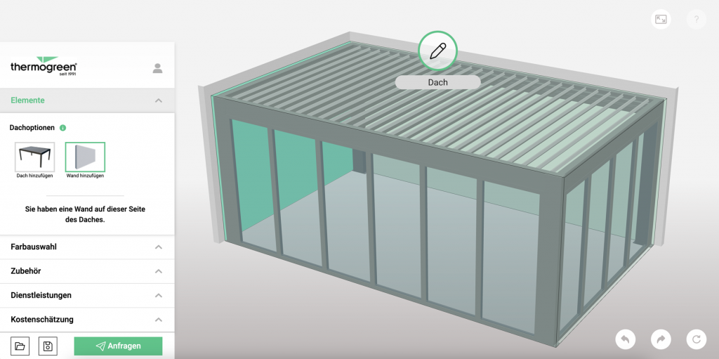 CASE STUDY: Thermogreen Glass Roof Terrace Configurator - 3D Product Configurator - Simplio3D ...