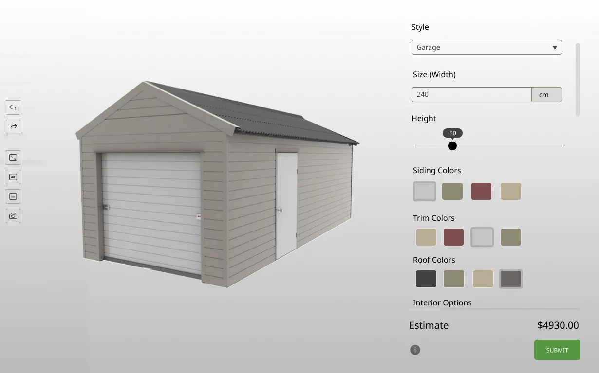 3D Garage Configurator - Simplio3D