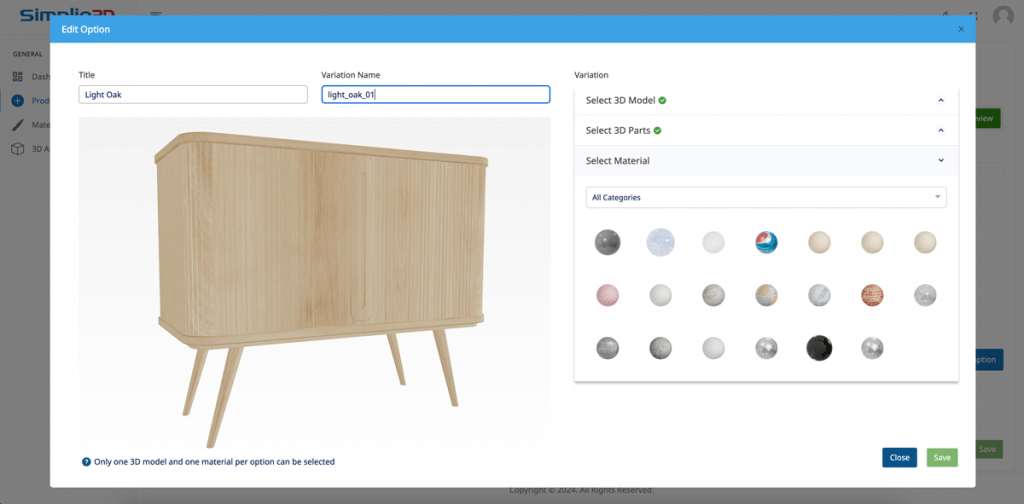Key Features | Product Configurators | Simplio3D