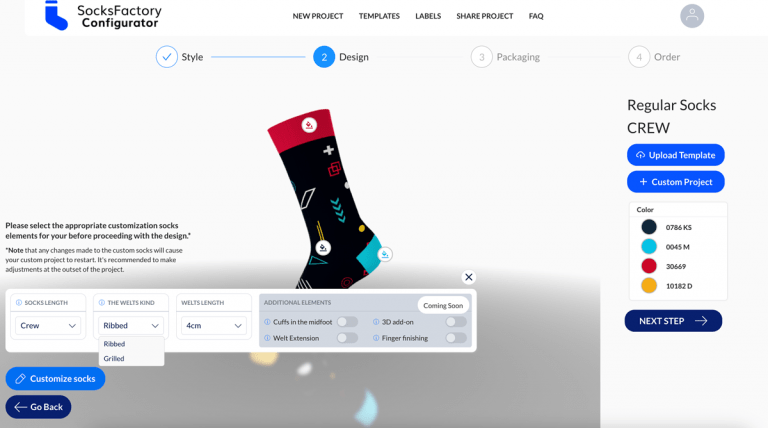 3D Sock Configurator - Simplio3D