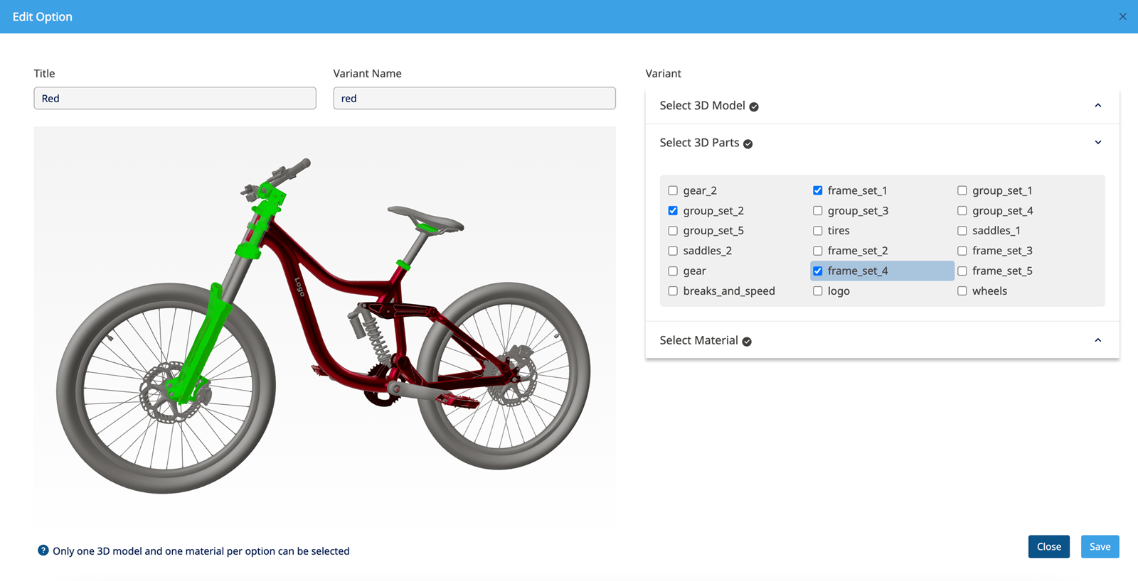3D Bike Configurator - Simplio3D