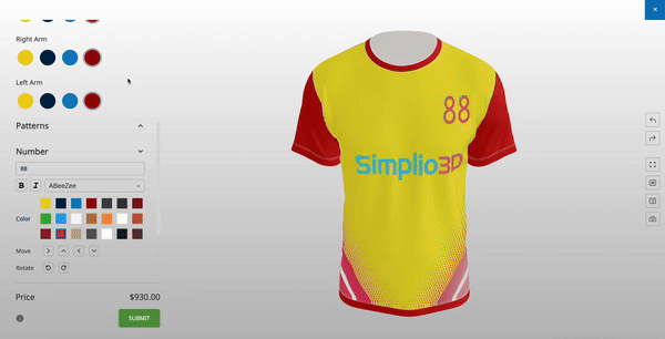 3D Jersey Configurator - Simplio3D