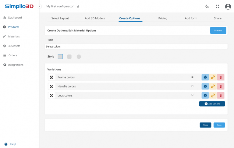 3D Hall Configurator - Simplio3D