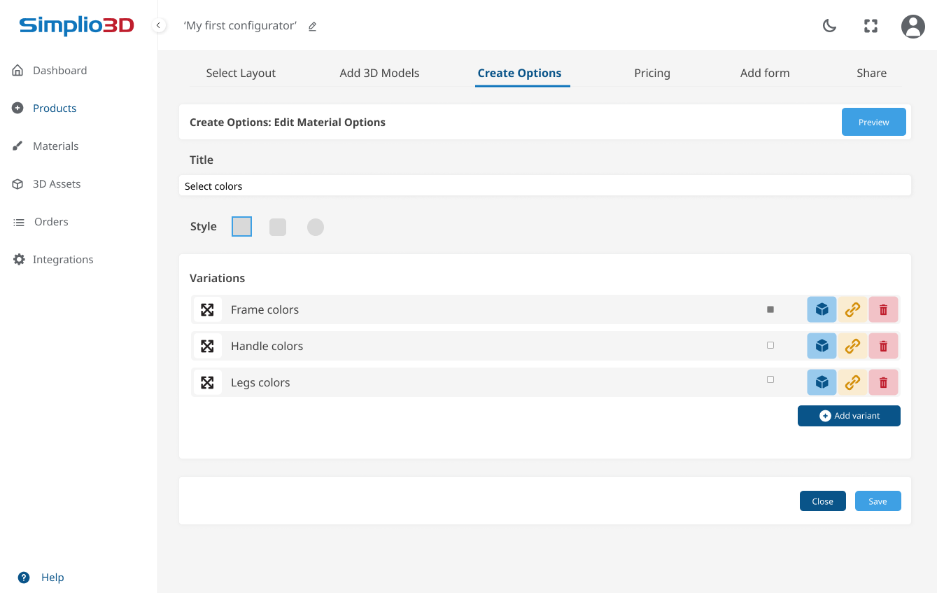 3D Hall Configurator - Simplio3D