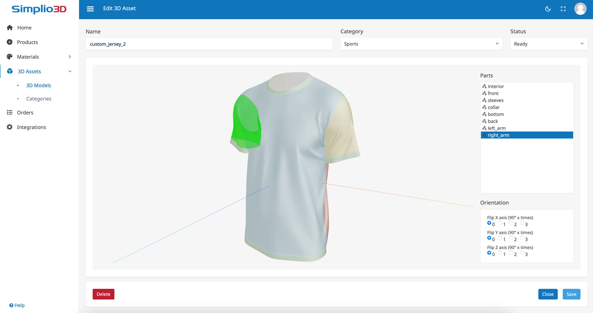 Configurateur de maillots 3D - Simplio3D