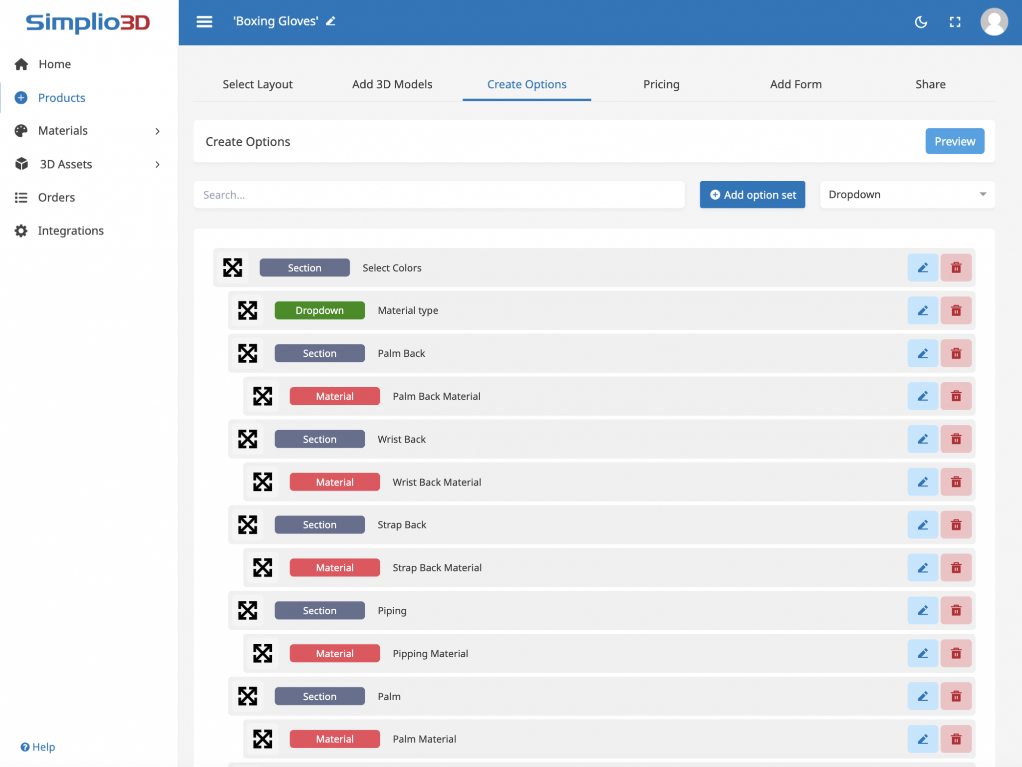 Características clave | Configuradores de productos | Simlio3D