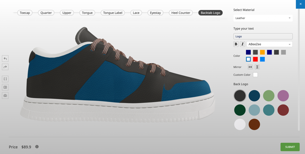 Configurateur de chaussures 3D - Simplio3D
